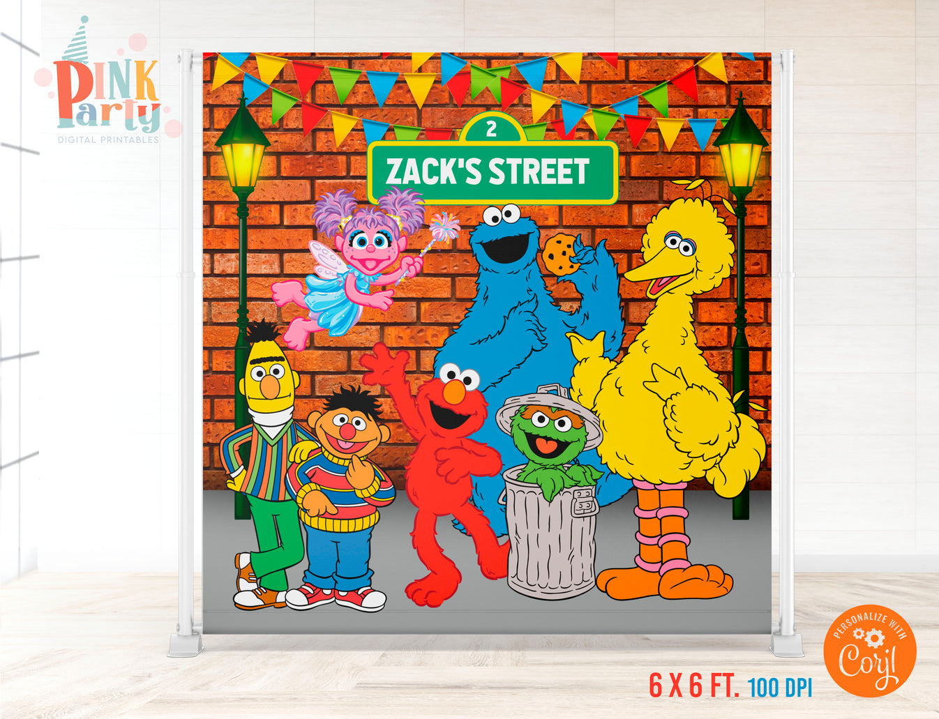 SESAME STREET PRINTABLE EDITABLE BACKDROP DESIGN – hellopinkpartyshop