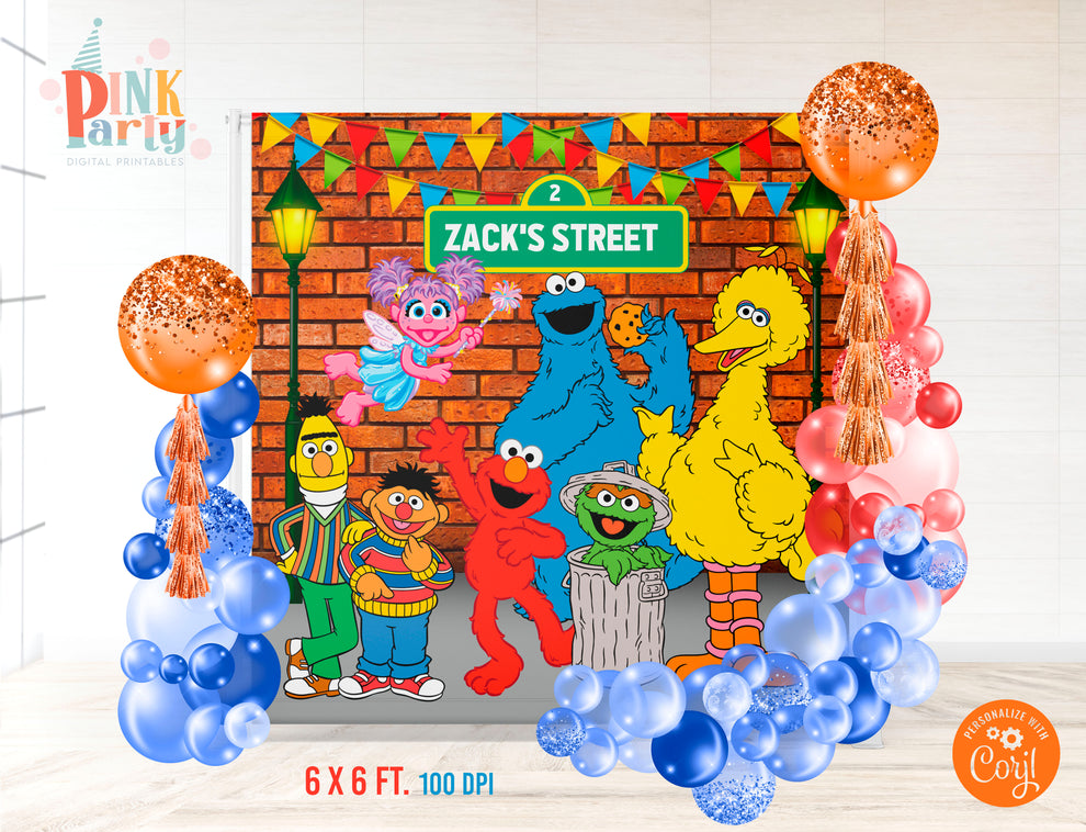SESAME STREET PRINTABLE EDITABLE BACKDROP DESIGN – hellopinkpartyshop